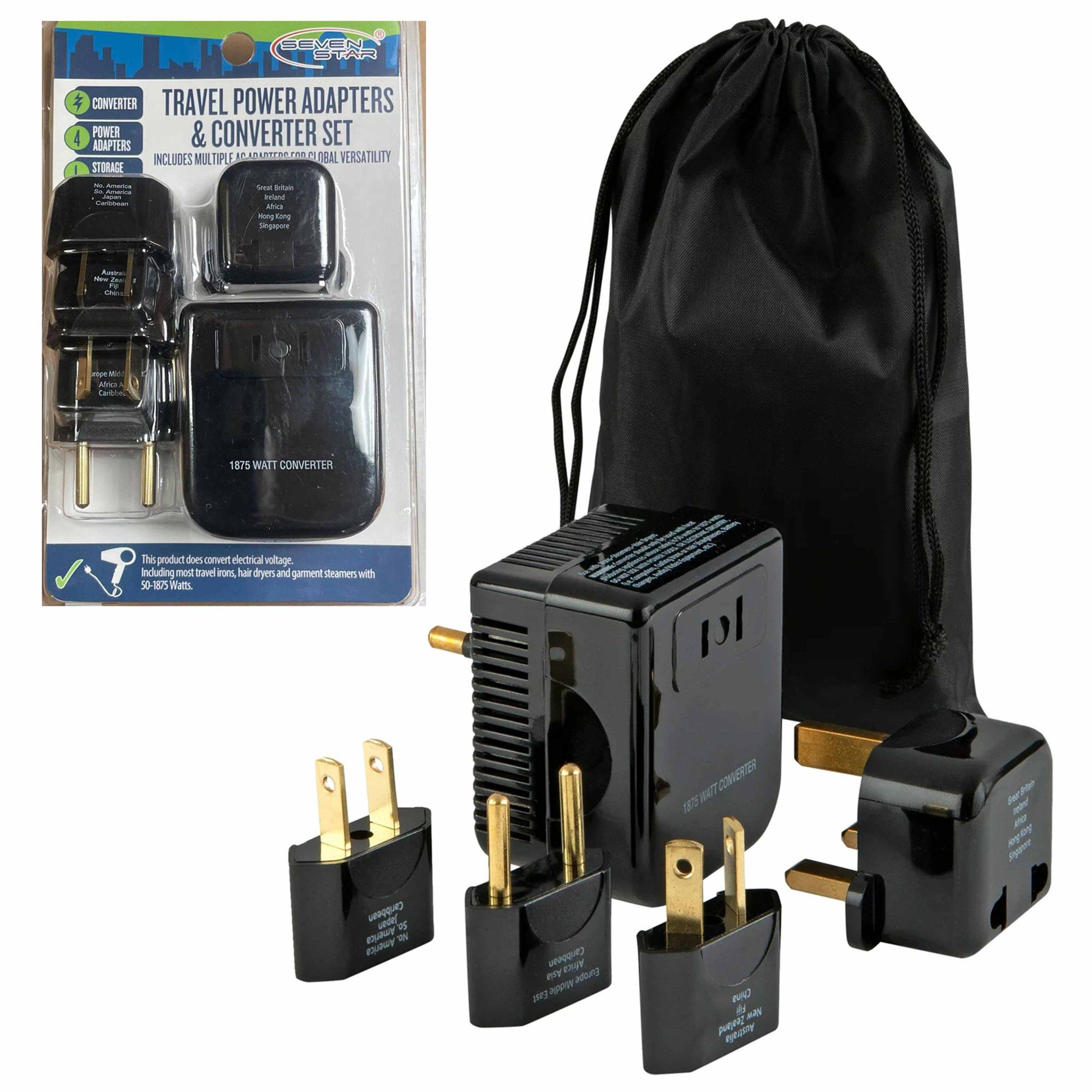 Seven Star SS1875 220 to 110 Volt International Voltage Converter Plug ...